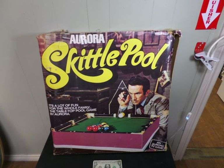 1972 "Skittle Pool" LARGE Tabletop Billiards Game!! Appears to be ...
