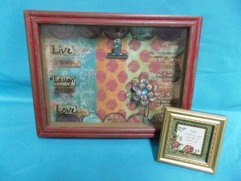Cute shadow box and small picture - Texas Online Auction House