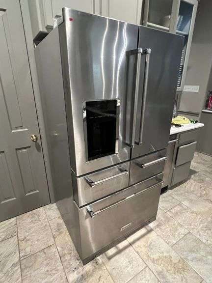 Working KITCHEN AID 5 Door Stainless Steel Refrigerator. Model ...
