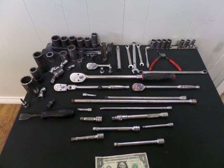 WOW!! $$ LARGE LOT of SNAP-ON TOOLS!! Ratchets, Sockets, Impact Sockets ...