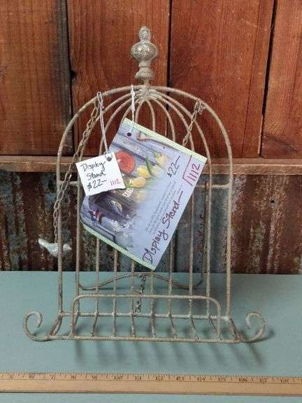 Beautiful vintage metal book display stand with weighted birds to hold ...