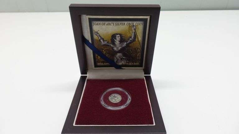 GENUINE "Joan of Arc's" French Silver Obol Coin!! Includes Certificate ...