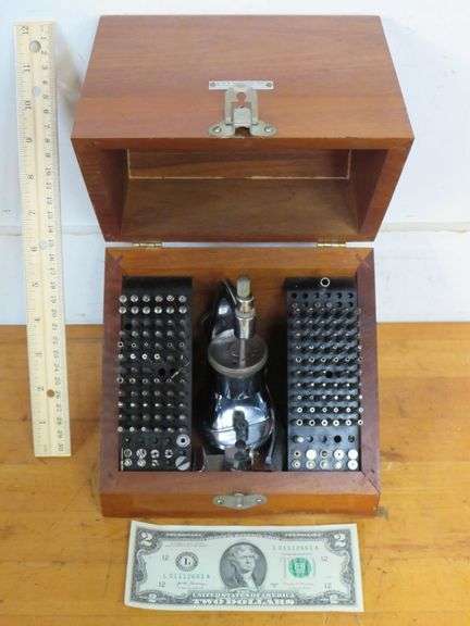 Vintage C&E Marshall Co. Watchmaker Staking Tool Set in original box as ...