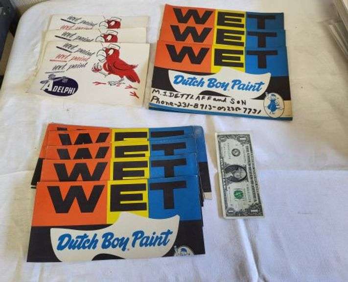 Approx 15 Wet Paint Signs. ~ cash only~. (3A) - Texas Online Auction House