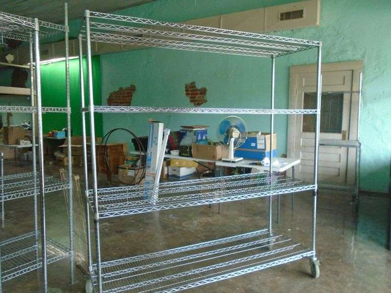 Uline rolling shelf, very nice, 78" tall 70" wide. (2) - Texas Online ...