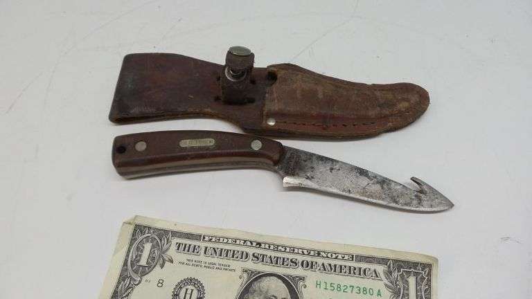 Vintage Schrade OldTimer Knife w/Sheath! (2C) - Texas Online Auction House