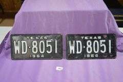MATCHING PAIR OF 1964 TEXAS LICENSE PLATES. SELL FOR $100 UP ON EBAY ...