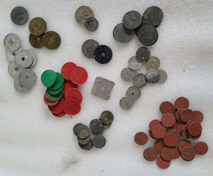 WWII Red Point Ration Tokens, Consumer Sales Tax Tokens, and more ...