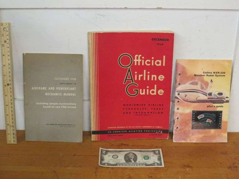 Three Vintage Aviation/Airline Books as shown - Texas Online Auction House