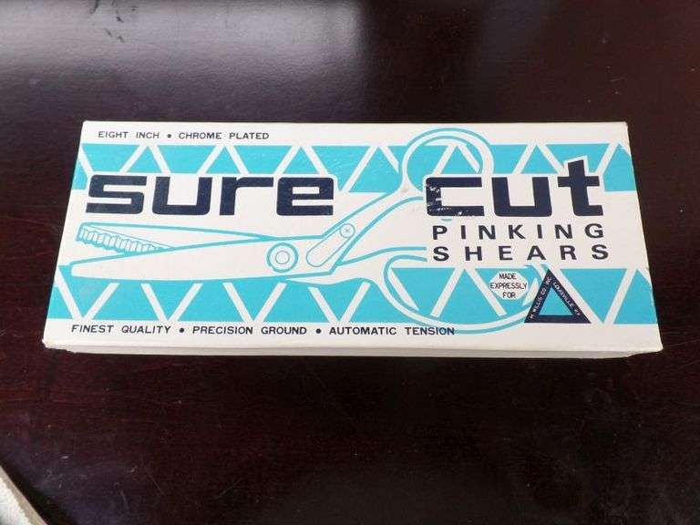 Vintage SureCut Panking Shears! 8" Like NEW in box!! (1B) - Texas Online Auction House