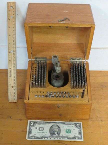 Vintage Levin & Son Watchmakers Staking Tools in Wood Case as shown ...