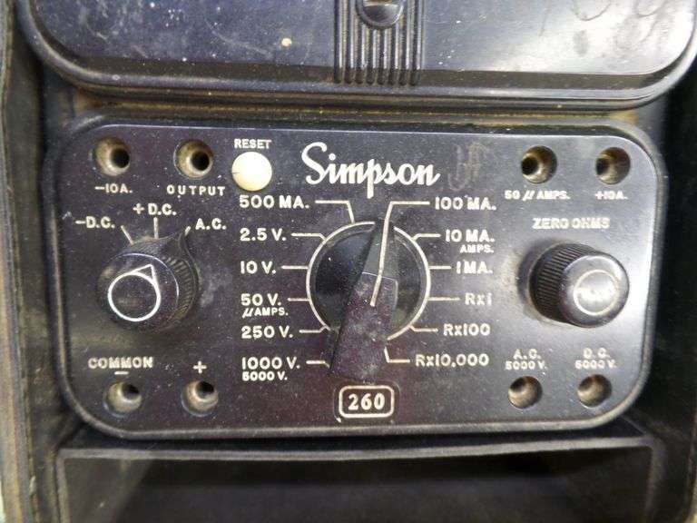 Vintage Simpson Multimeter! Works great! (9C) - Texas Online Auction House
