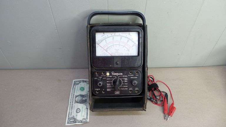 Vintage Simpson Multimeter! Works great! (9C) - Texas Online Auction House