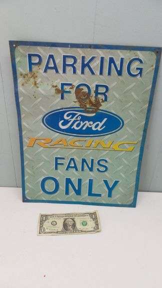 Ford Racing Metal Sign! (R1) - Texas Online Auction House