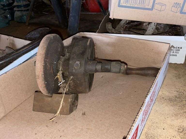 Hand Crank Grinding Wheel - United Edge Real Estate & Auction
