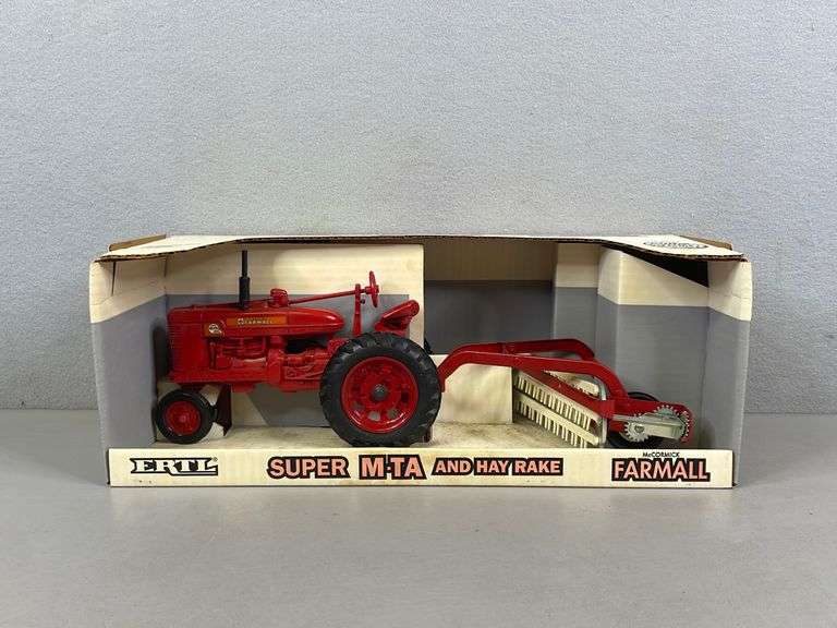 McCormick Farmall Super M-TA With Hay Rake, 1/16 Scale, Ertl - United Edge Real Estate & Auction