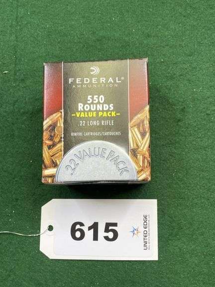 Federal .22 Hollow Point Qty 550 - United Edge Real Estate & Auction