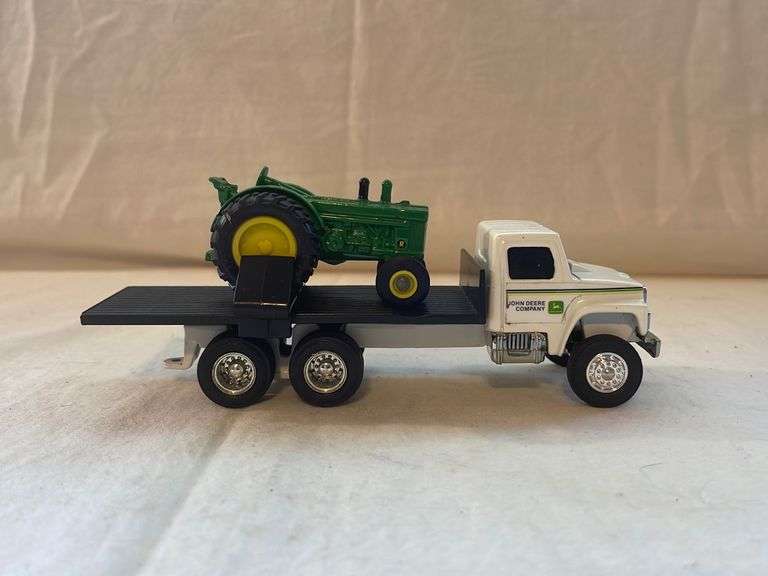 John Deere Stake Truck With Tractor & John Deere Kenworth Truck, Ertl ...