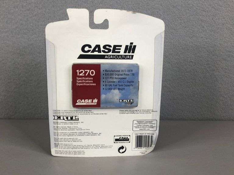 Case 1270 Tractor W/Loader & Spreader, 1/64 Scale, Ertl - United Edge ...