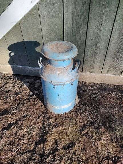Blue Milk Can - United Edge Real Estate & Auction