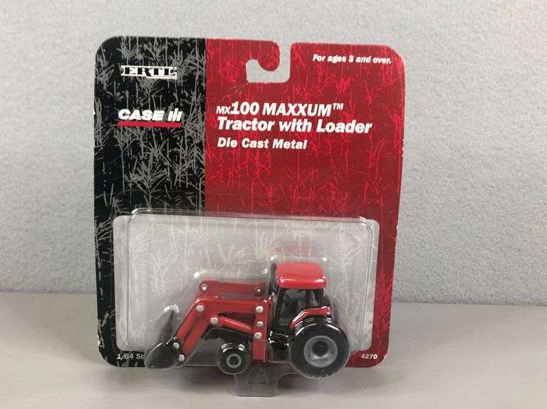Case IH MX100 Maxxum Tractor W/Loader, 1/64 Scale, Ertl - United Edge ...