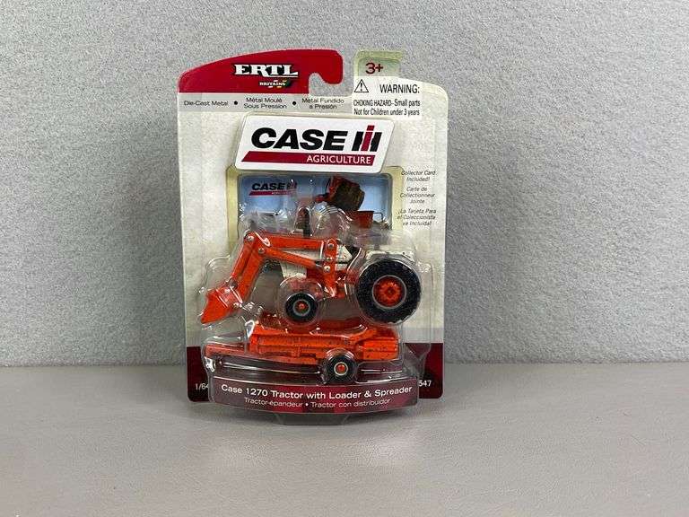 Case 1270 Tractor W/Loader & Spreader, 1/64 Scale - United Edge Real ...