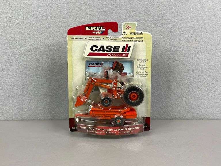 Case 1270 Tractor W/Loader & Spreader, 1/64 Scale - United Edge Real ...