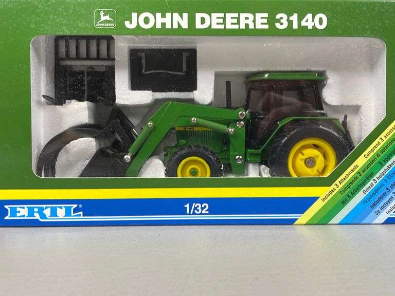 John Deere 3140 Tractor W/Attachments, 1/32 Scale, Ertl - United Edge ...