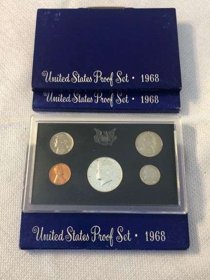 3 1968 Uncirculated Coin Proof Sets - United Edge Real Estate & Auction