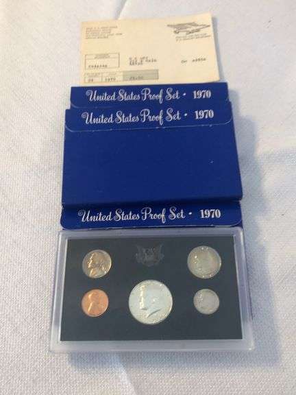 3 1970 Uncirculated Coin Proof Sets - United Edge Real Estate & Auction