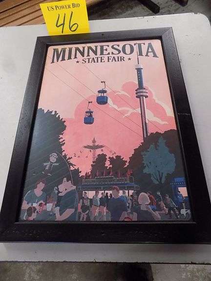 Framed Minnesota State Fair Poster - US Power Bid