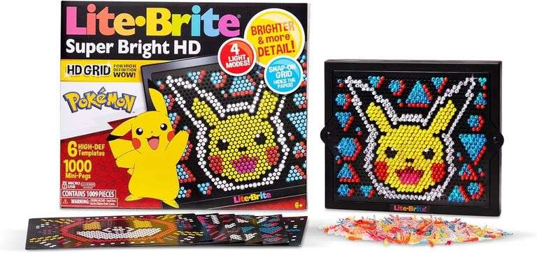 Lite Brite Super Bright HD, Pokemon Edition - Creative Retro Light-Up ...