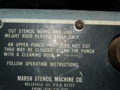 Marsh Stencil Cutting Machine Model R 1" - Wolfe Auction & Realty, LLC
