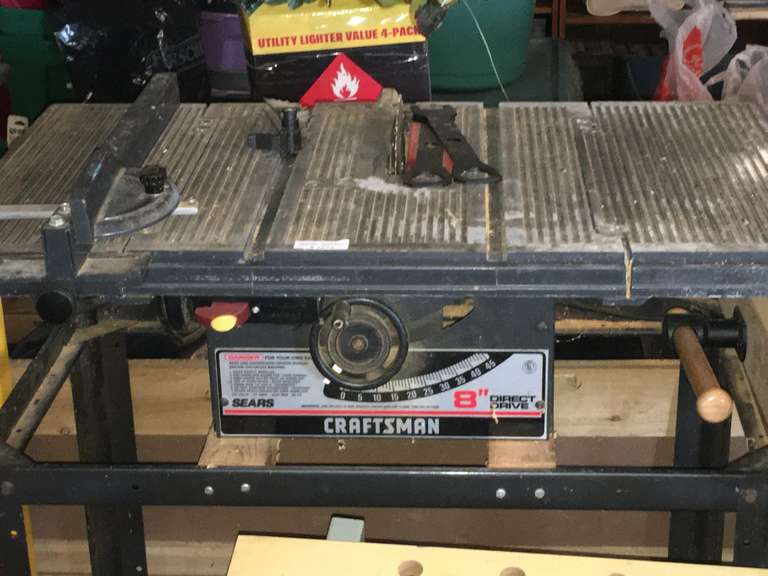 Craftsman Table Saw 8" Direct Drive - Wolfe Auction & Realty, LLC