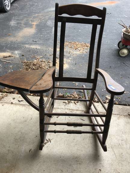 Wooden Rocking Chair with No Seat or Back - Wolfe Auction & Realty, LLC
