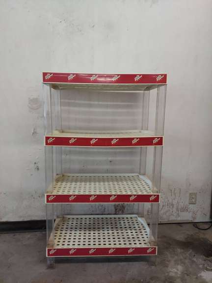 Plastic Dr Pepper display rack - Wolfe Auction & Realty, LLC
