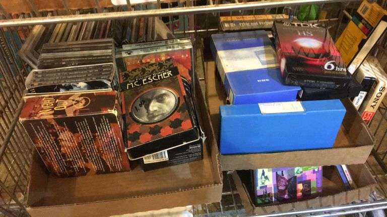 CDs and VHS tapes - Wolfe Auction & Realty, LLC