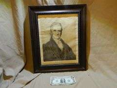 John Marshall pencil drawing - Wolfe Auction & Realty, LLC