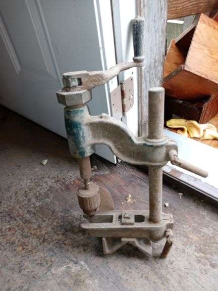 Antique Cole Tool Mfg. Hand Drill Press Operated - Wolfe Auction ...