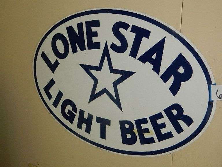 Lone Star Light Beer Metal Sign - Wolfe Auction & Realty, LLC