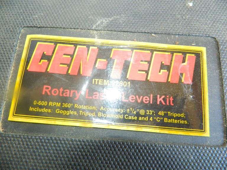 Cen-tech Model 92801 Rotary Laser Level Kit - Wolfe Auction & Realty, LLC