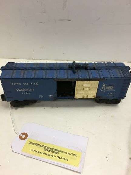 Lionel #3424 Operating Brakeman Car w/2 Low Bridge Signals - Wolfe ...