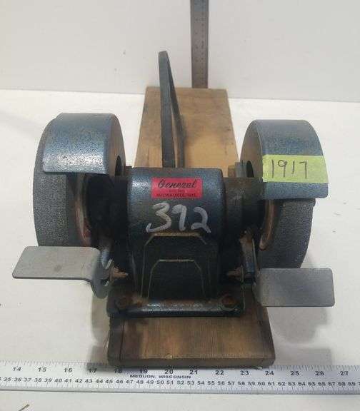 GENERAL BENCH GRINDER - MOTOR MISSING - Wild Rose Auction Services
