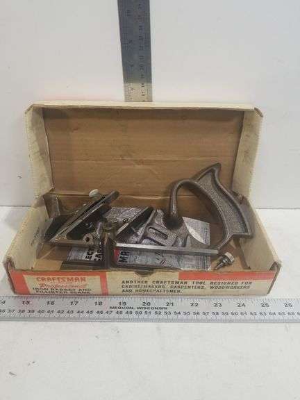 CRAFTSMAN IRON RABBET & FILLISTER PLANE IN ORIGINAL BOX - Wild Rose ...