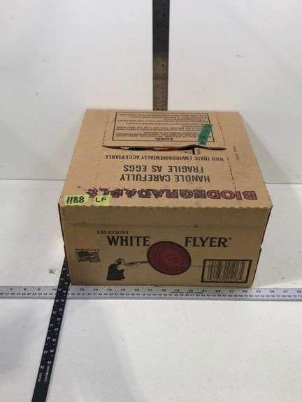 BOX WHITE FLYER BIODEGRADEABLE CLAY PIGEONS, CT 135 - Wild Rose Auction ...