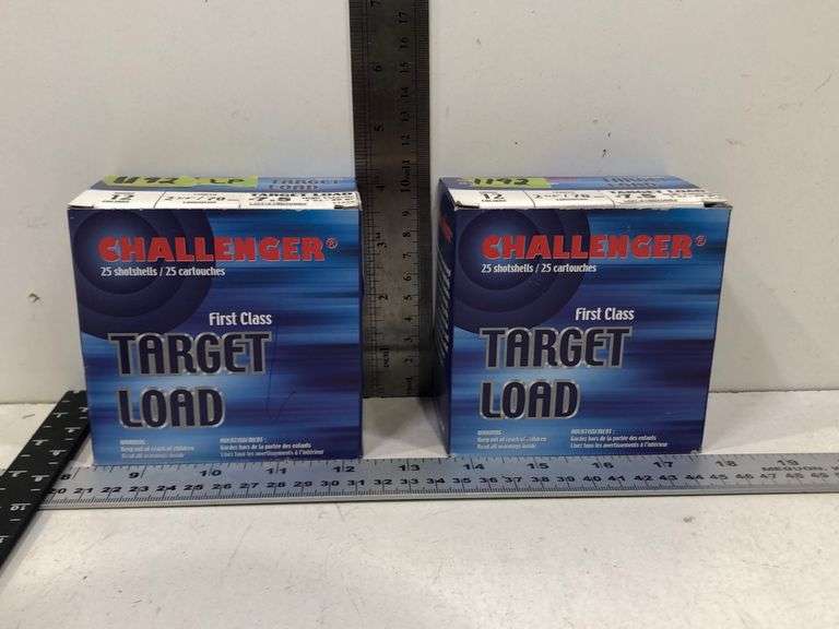 2 CHALLENGER TARGET LOAD 12 GA 2 3/4" # 7 1/2 SHOT SHELLS, FULL BOXES ...