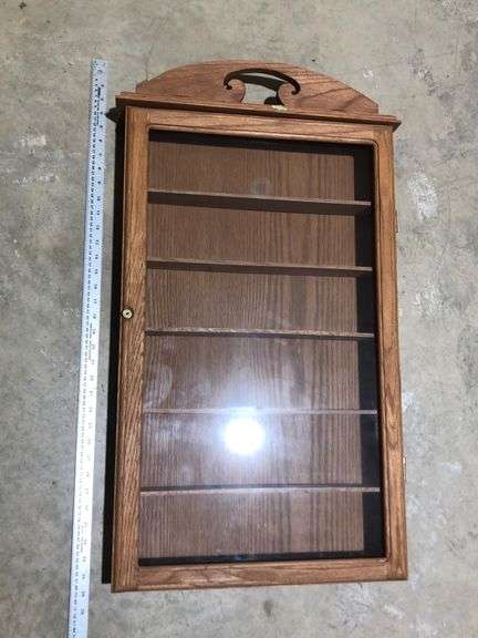 WOODEN WALL MOUNT DISPLAY CASE - Wild Rose Auction Services