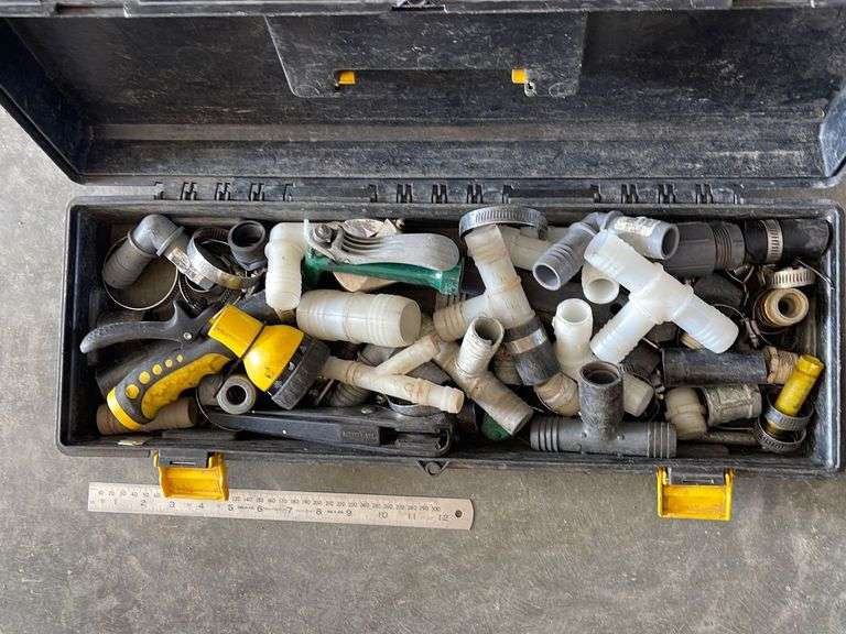 PLASTIC CASE OF MISC THREADED PLASTIC PVC PIPE CONNECTORS - Wild Rose ...