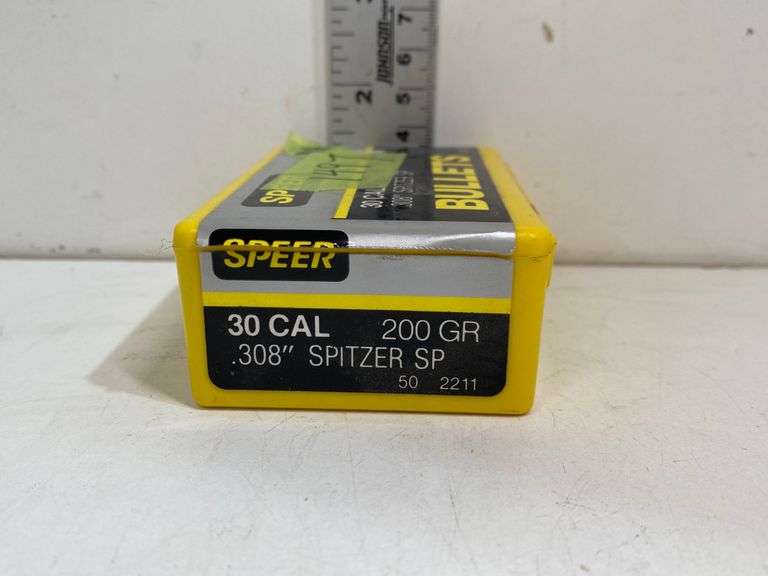 SPEER SPITZER FLAT BASE SOFT POINT BULLETS 30 CAL (.308) 200GR., FULL ...