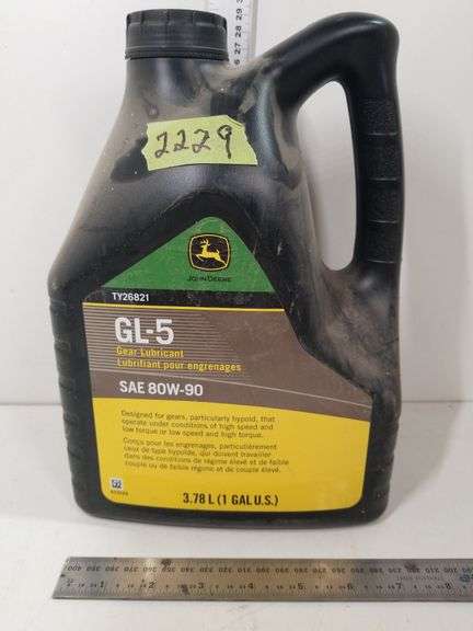 JOHN DEERE GL-5 GEAR LUBRICANT - SAE-80W-90, 3.78L (1 GAL U.S.) - Wild ...